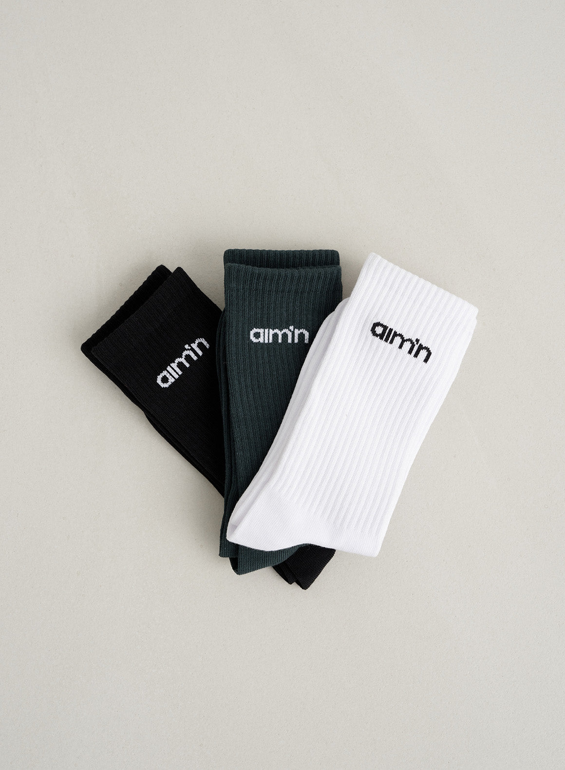 Deep Emerald aim'n Logo Socks 3-pack – aim'n no